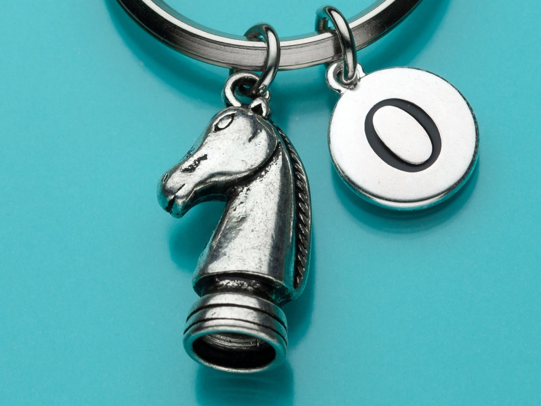 Knight Chess Piece Keychain, Knight Chess Piece Key Ring, Chess Knight ...