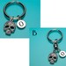 Sugar Skull Keychain, Sugar Skull Key Ring, Flower Skull, Initial ...