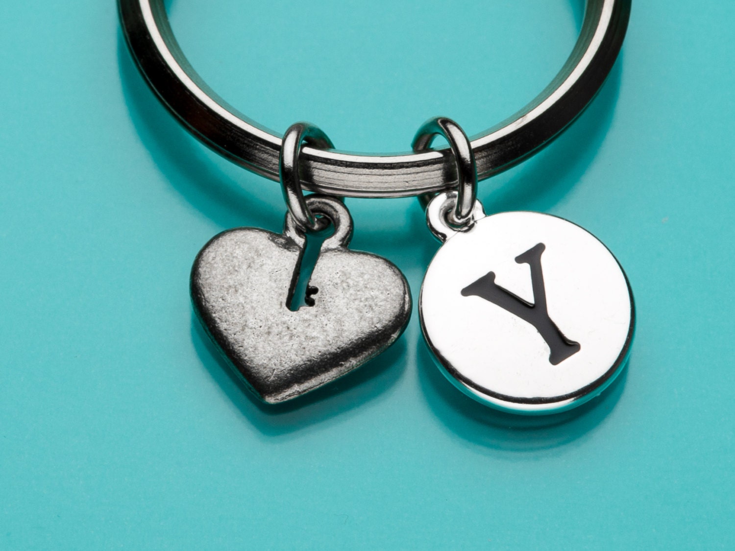 Heart With Keyhole Keychain Heart Key Ring Key to My Heart - Etsy