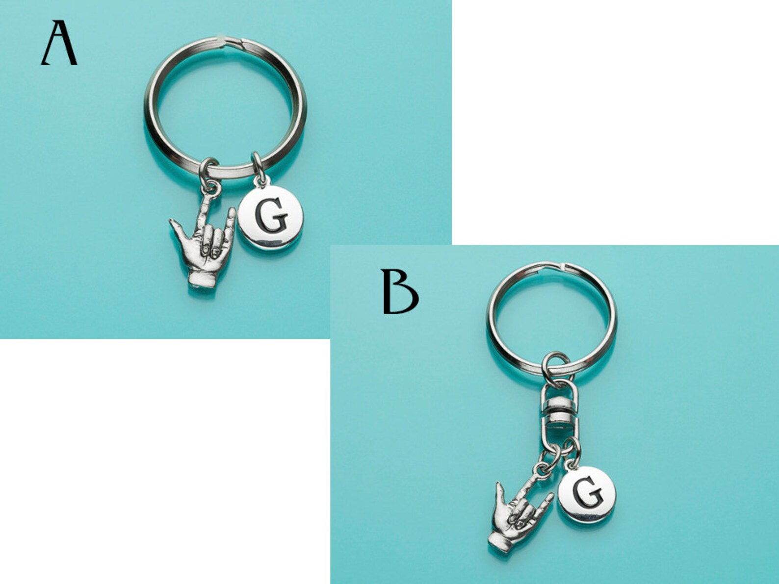 I Love You Sign Language Keychain I Love You Key Ring ASL | Etsy