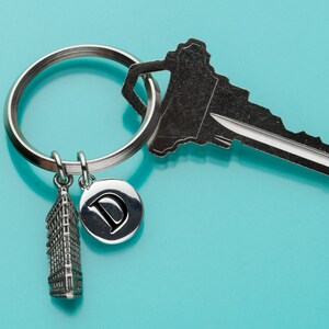 Flatiron Building Keychain, Flatiron Building Key Ring, Initial ...