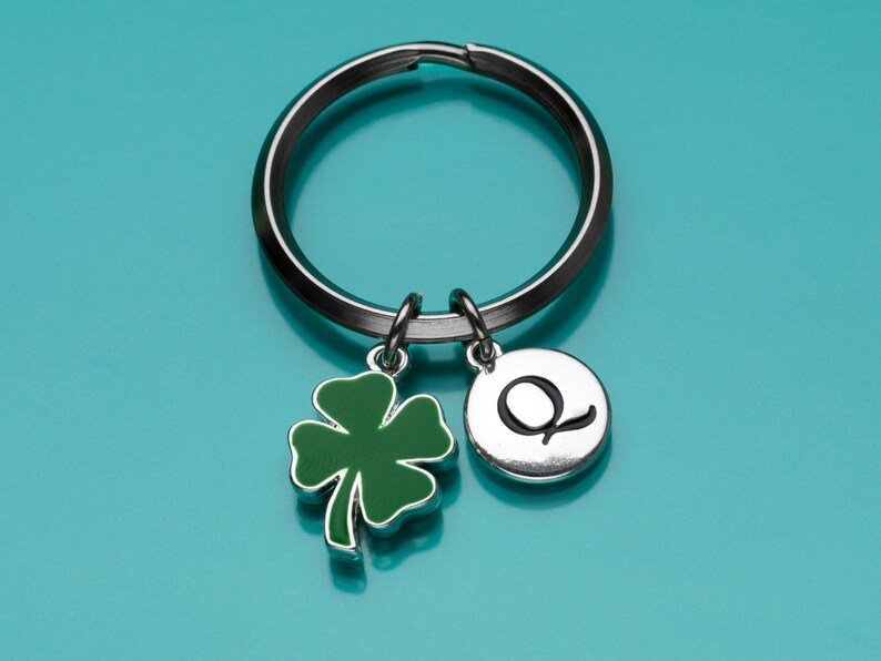 Four Leaf Clover Keychain Green Shamrock Key Ring Good Luck | Etsy