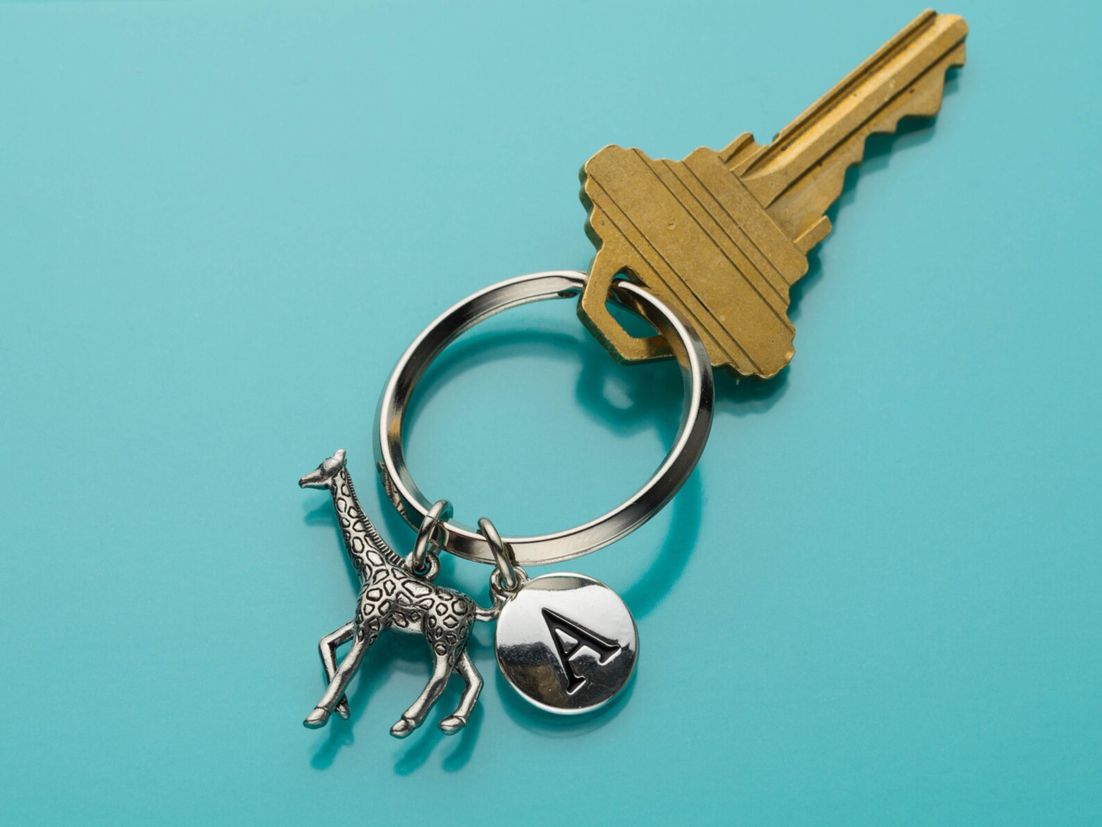 Giraffe Keychain Giraffe Key Ring Jungle Animal Charm | Etsy