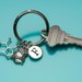 Coffee Bean and Molecule Keychain, Coffee Beans Key Ring, Coffee ...