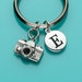 Camera Keychain Camera Key Ring Photography Charm Initial - Etsy