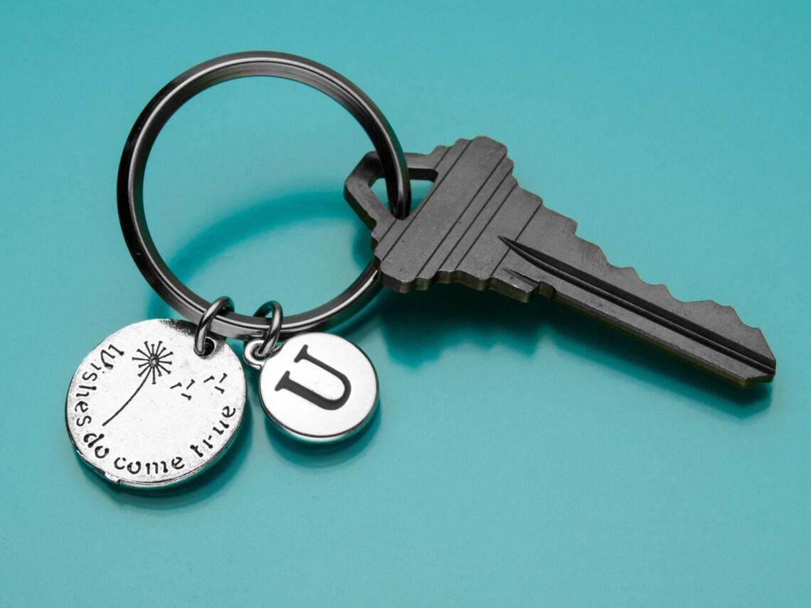 Wishes Do Come True Keychain, Wishes Key Ring, Make a Wish Key Chain ...