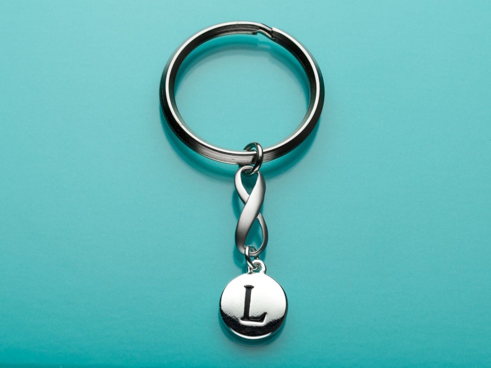 Infinity Symbol Keychain Infinity Key Ring Initial Keychain - Etsy