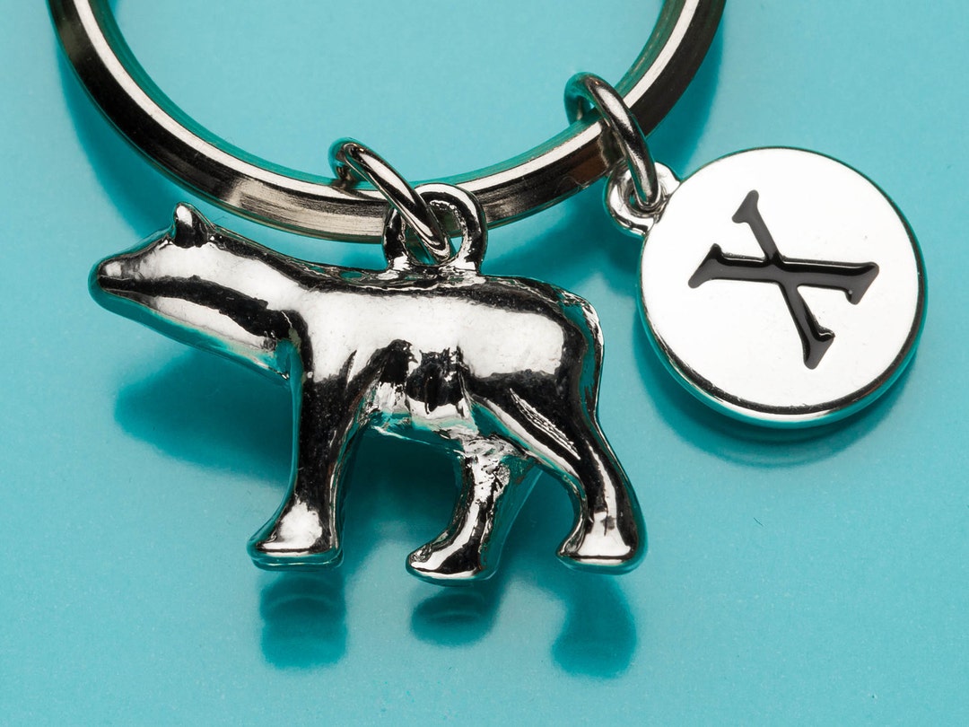 Polar Bear Keychain, Polar Bear Key Ring, Arctic Animal, Animal Charm ...