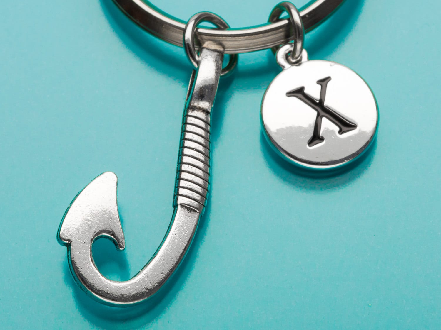 Fishing Keychain Fishing Hook Key Ring Fisherman's | Etsy