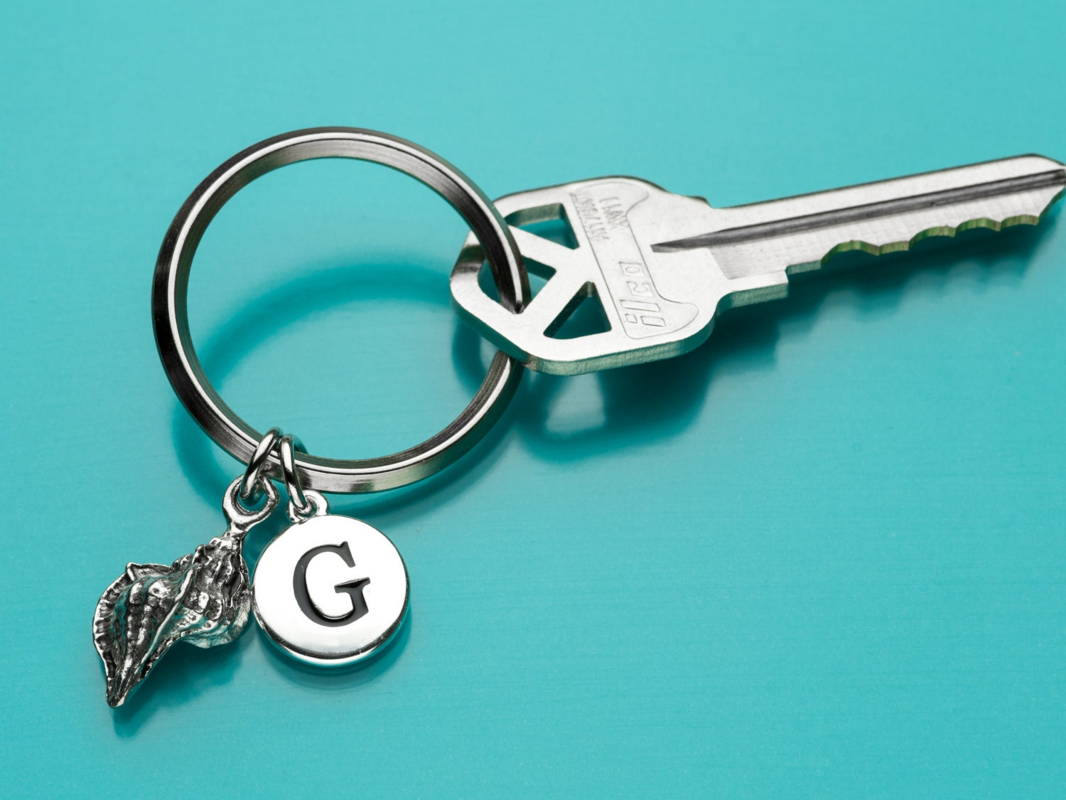 Sea Shell Keychain Sea Shell Key Ring Conch Shell Sea | Etsy