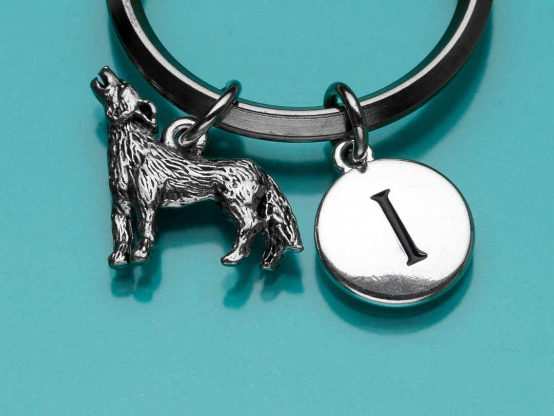 Coyote Keychain, Coyote Key Ring, Jackal, Howling Wolf, Animal Charm ...