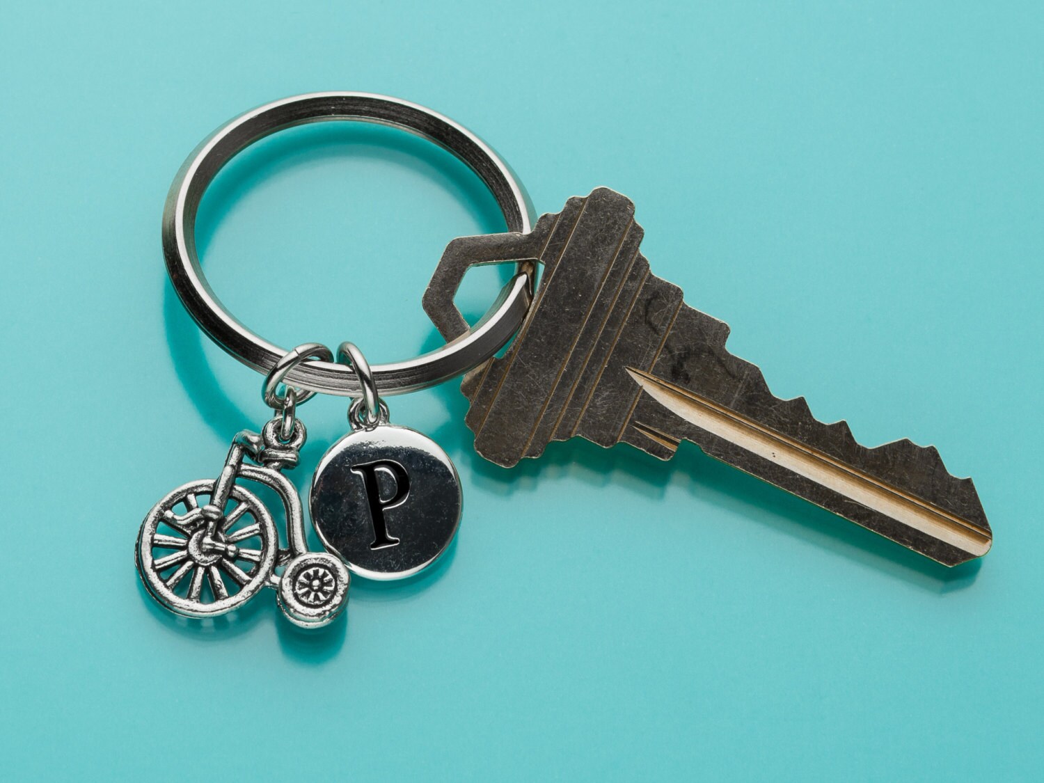 Tricycle Keychain, Tricycle Key Ring, Bike Keyring, Initial Keychain ...