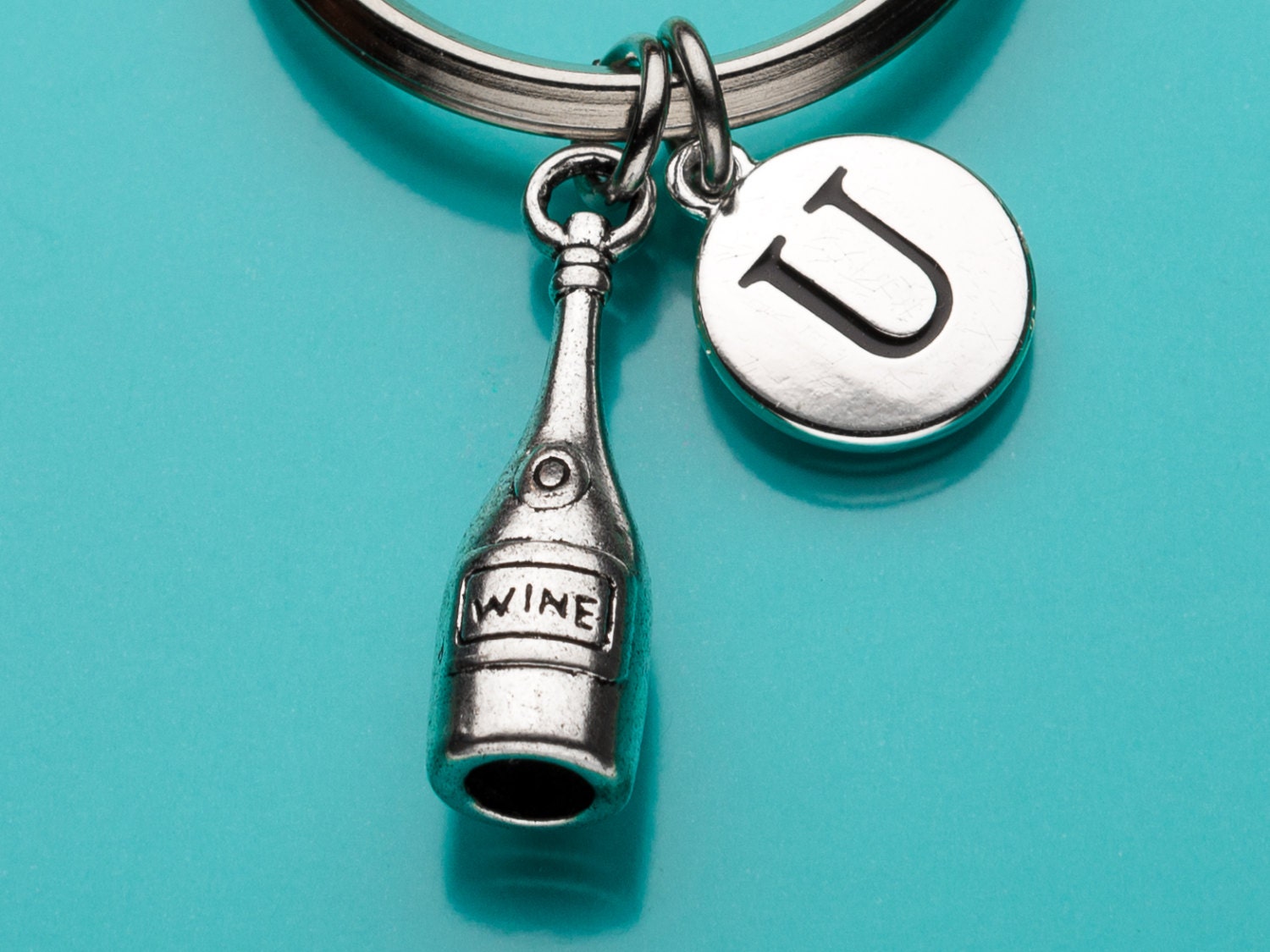 Wine Bottle Keychain Wine Bottle Key Ring Wine Accessories | Etsy