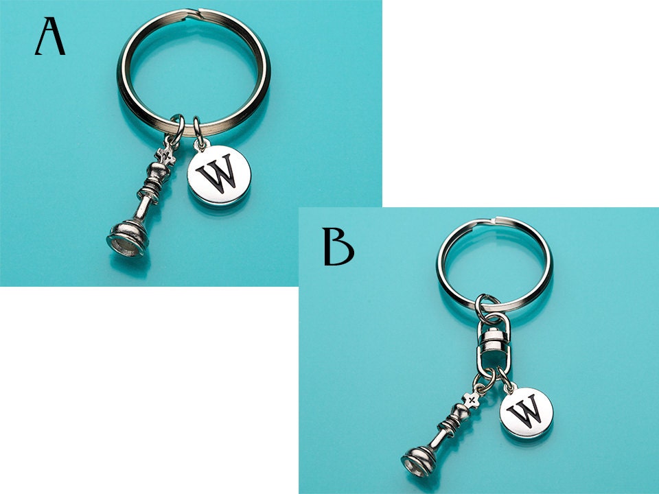 King Chess Piece Keychain King Chess Piece Key Ring Chess - Etsy