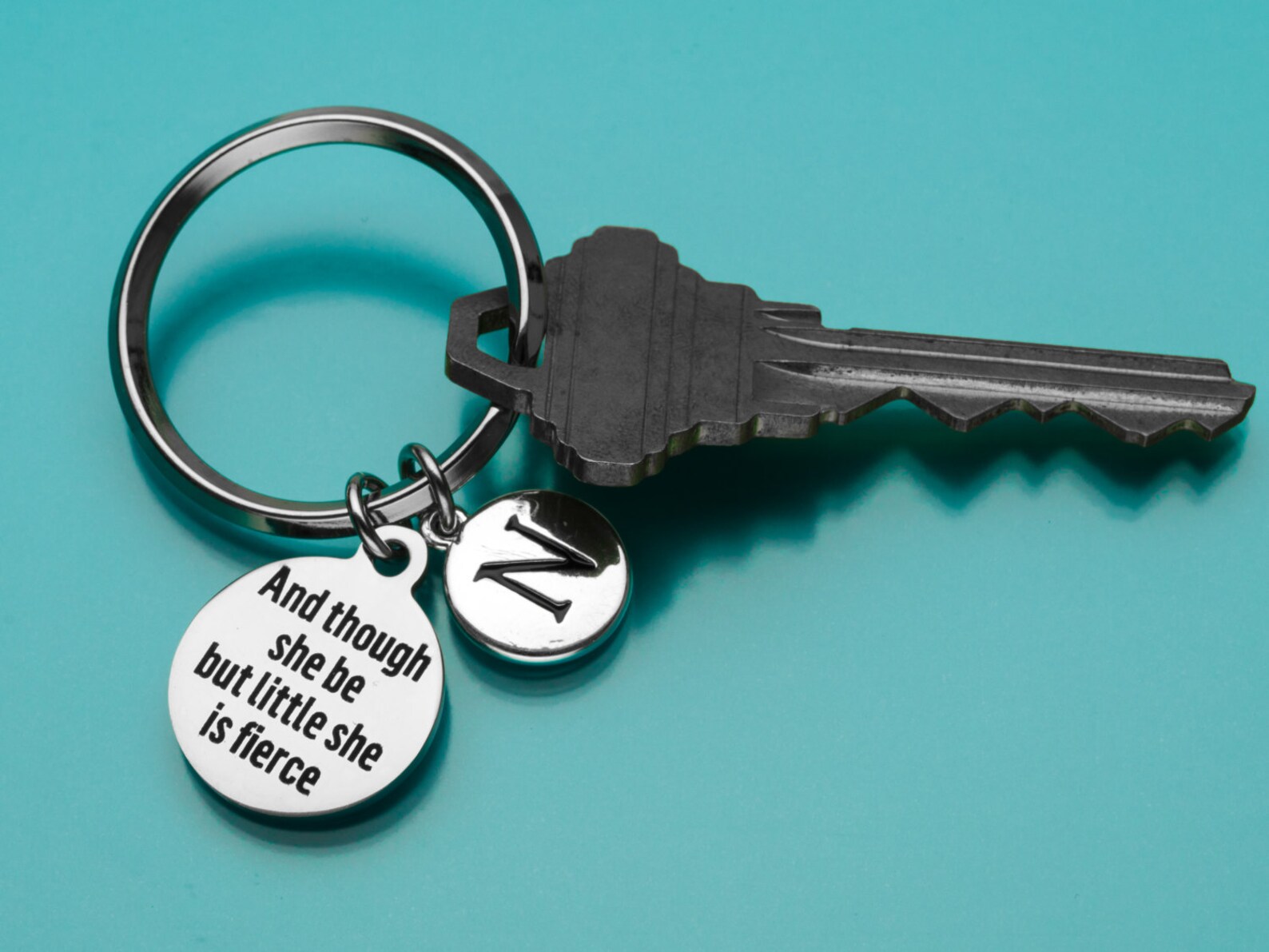 Little and Fierce Keychain, Shakespeare Quote Key Ring, Empowerment ...