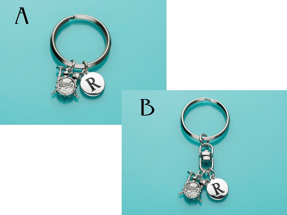 Drum Set Keychain Drum Set Key Ring Musician Keyring - Etsy