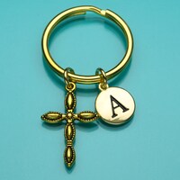 Cross Keychain - Etsy