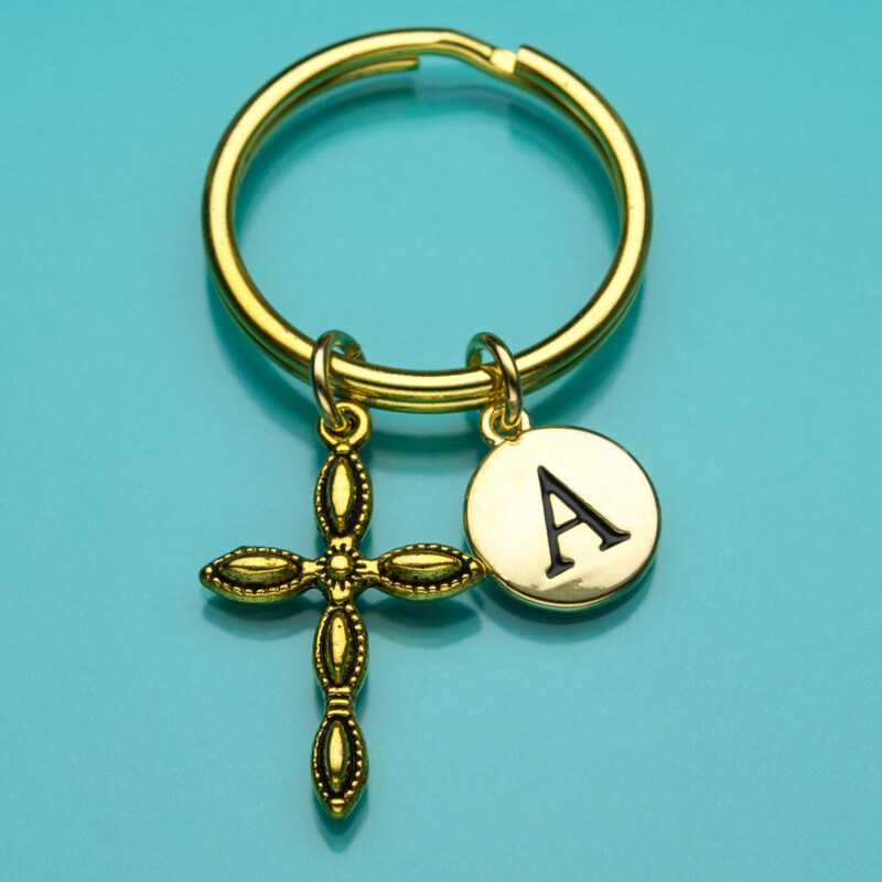 Cross Keychain - Etsy