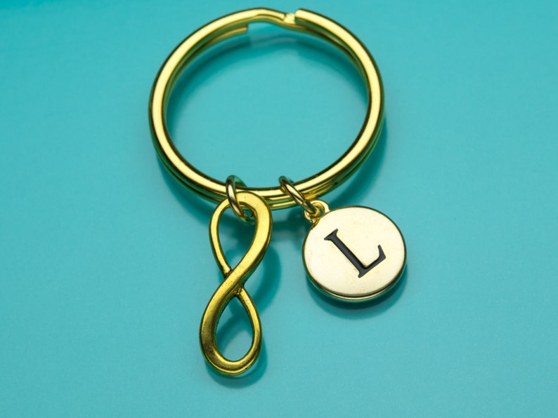 Infinity Keychain, Gold Infinity Key Ring, Infinity Symbol, Forever ...