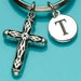 Celtic Cross Keychain, Fancy Cross Key Ring, Religious Symbol, Initial ...