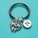 Mom Keychain, Mom Key Ring, Mom Wreath, Mom Heart, Initial Keychain ...