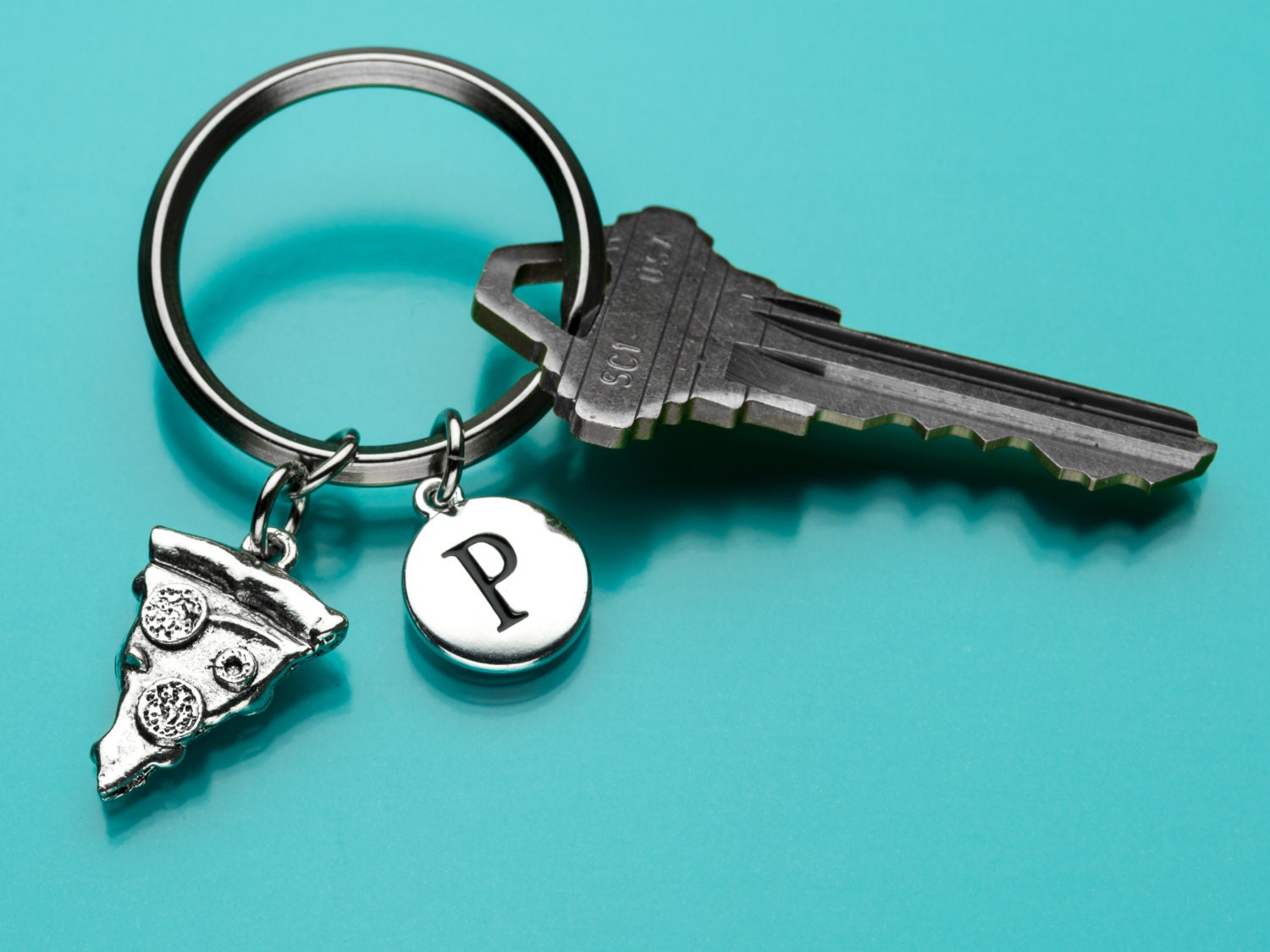 Pizza Slice Keychain Pizza Slice Key Ring Food Charm - Etsy