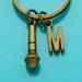 Microphone Keychain, Bronze Microphone Key Ring, Music, Initial ...