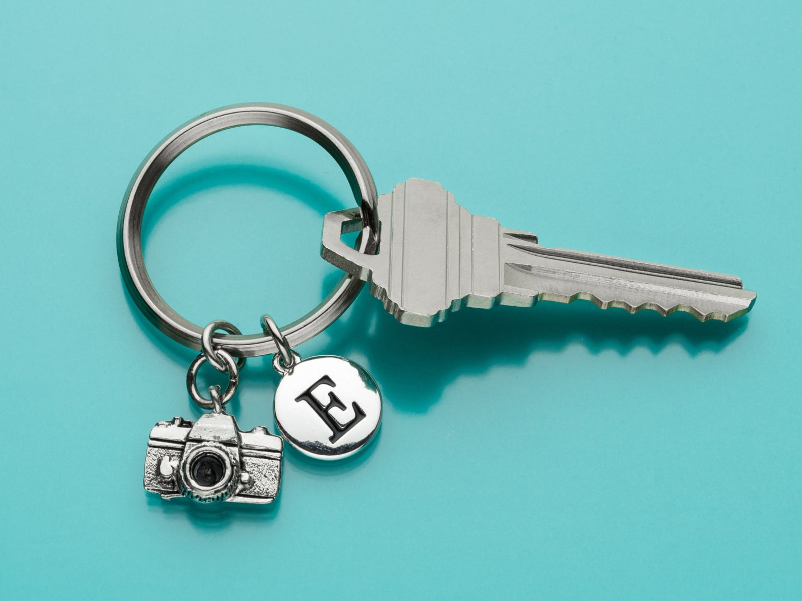 Camera Keychain Camera Key Ring Photography Charm Initial - Etsy