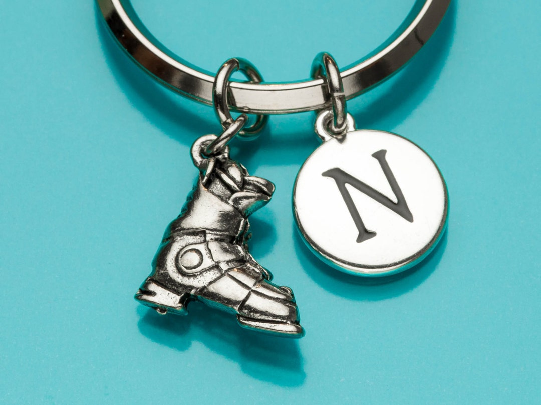 Ski Boot Keychain Keychain, Ski Boot Key Ring, Skier's Keychain, Sport ...