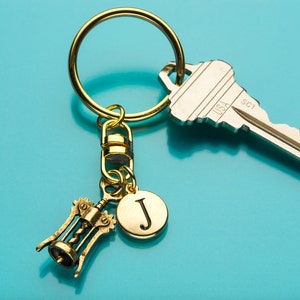 Corkscrew Keychain, Gold Wine Opener Key Ring, Wine Accessory ...