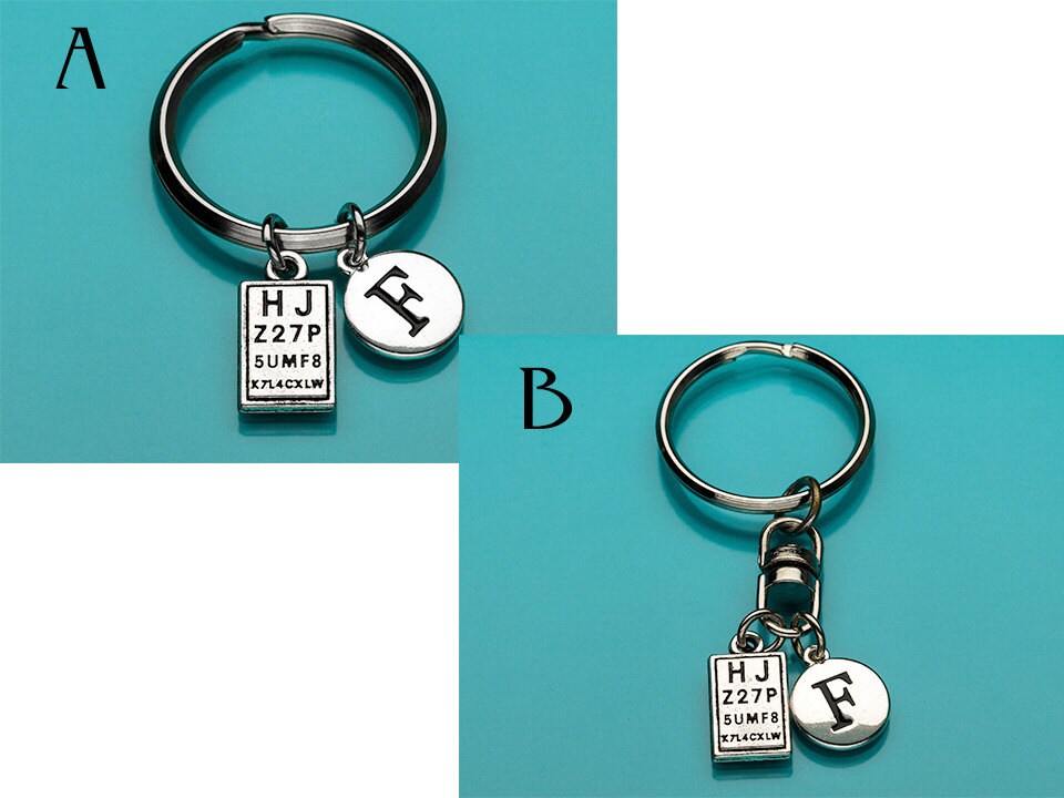 Eye Chart Keychain Snellen Eye Chart Key Ring Eye Doc Charm - Etsy