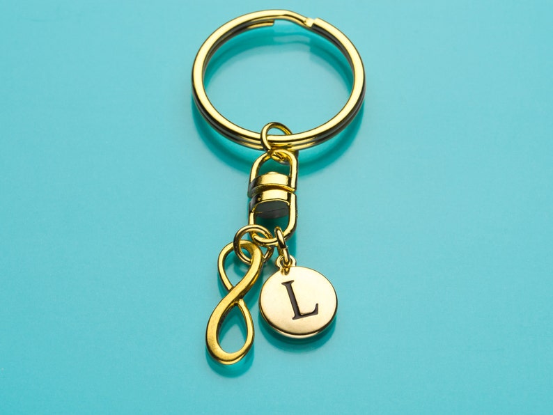 Infinity Keychain, Gold Infinity Key Ring, Infinity Symbol, Forever ...