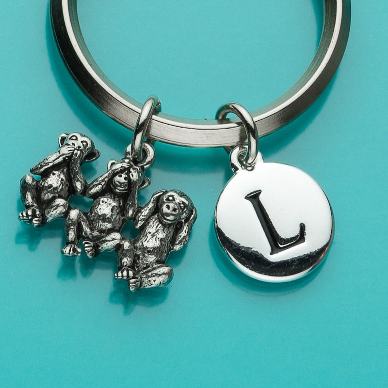 Monkey Keychain - Etsy