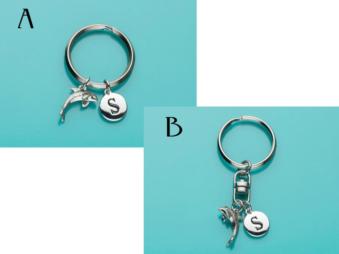 Dolphin Keychain Dolphin Key Ring Fish Charm Keyring | Etsy