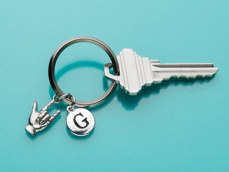 I Love You Sign Language Keychain I Love You Key Ring ASL | Etsy