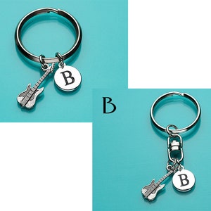 Electric Guitar Keychain, Electric Guitar Key Ring, Musical Instrument ...