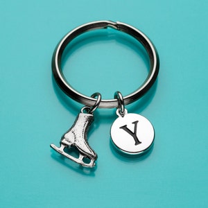 Figure Skate Keychain, Figure Skate Key Ring, Ice Skate Charm, Sport ...