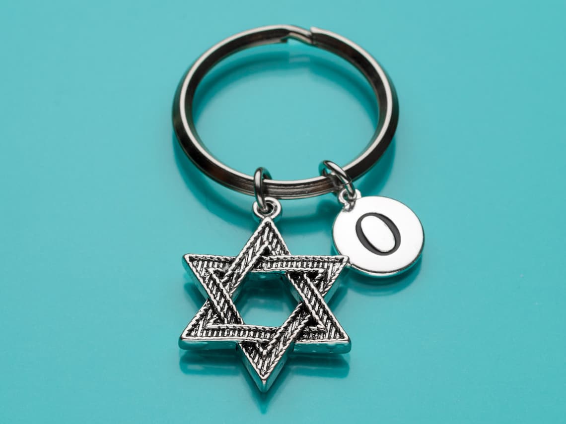 Star of David Keychain Star of David Key Ring Jewish Star | Etsy