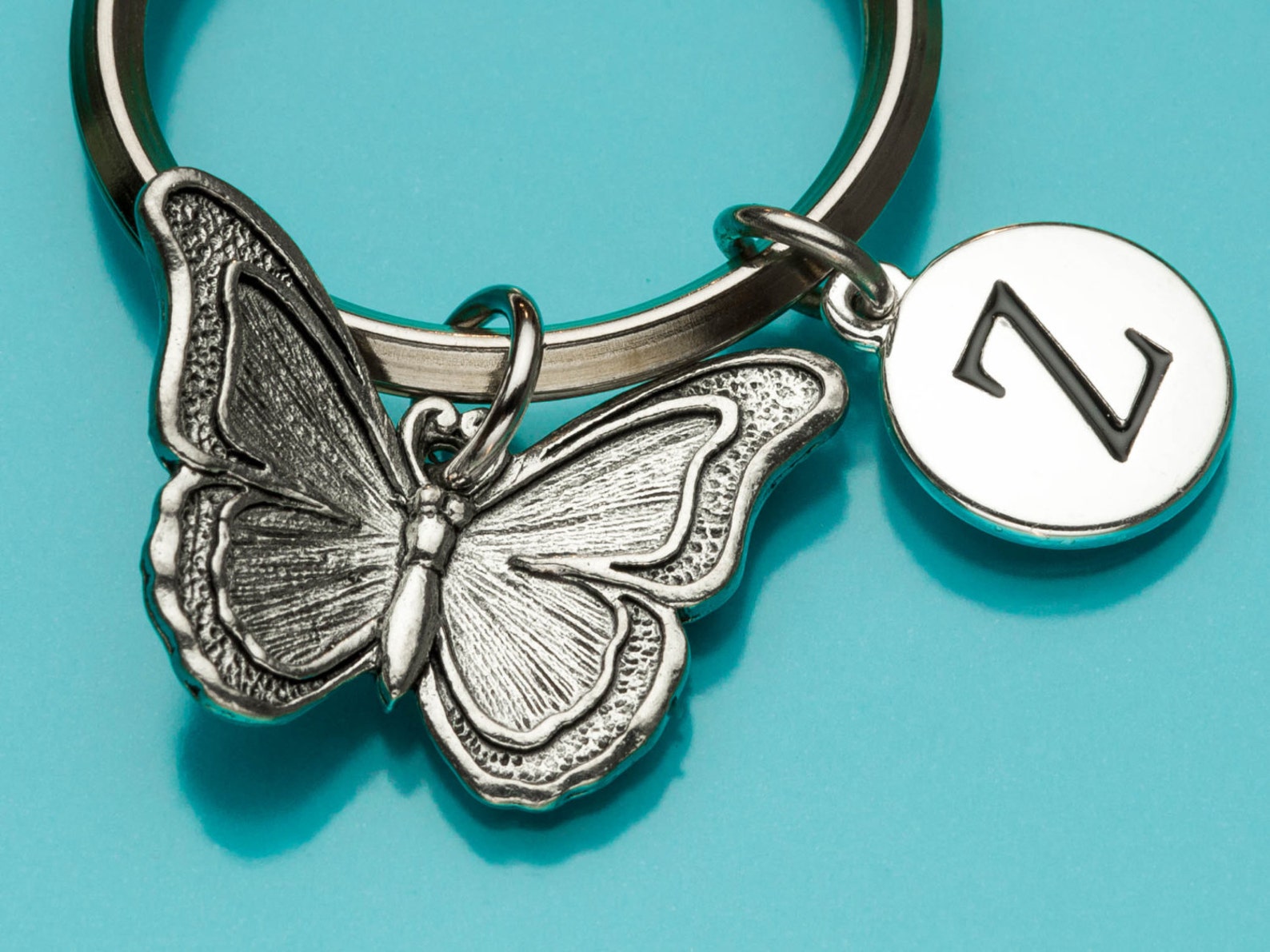 Butterfly Keychain Monarch Butterfly Key Ring Initial - Etsy