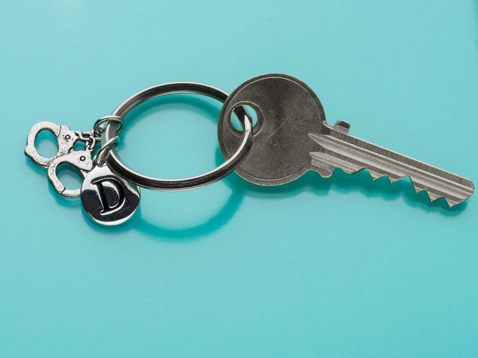 Handcuffs Keychain Handcuffs Key Ring Hand Cuffs Initial - Etsy