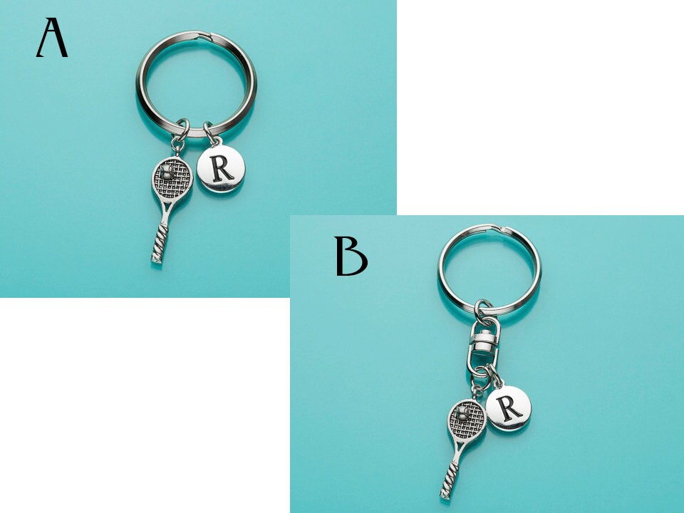 Tennis Racquet Keychain Tennis Racket Key Ring Sports | Etsy