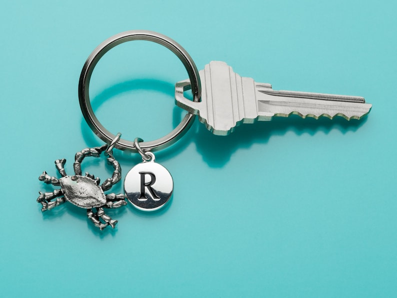 Crab Keychain Crab Key Ring Fish Keyring Sea Creature - Etsy