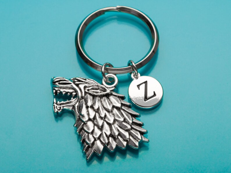 Wolf Head Keychain Fierce Wolf Head Key Ring Animal Charm | Etsy