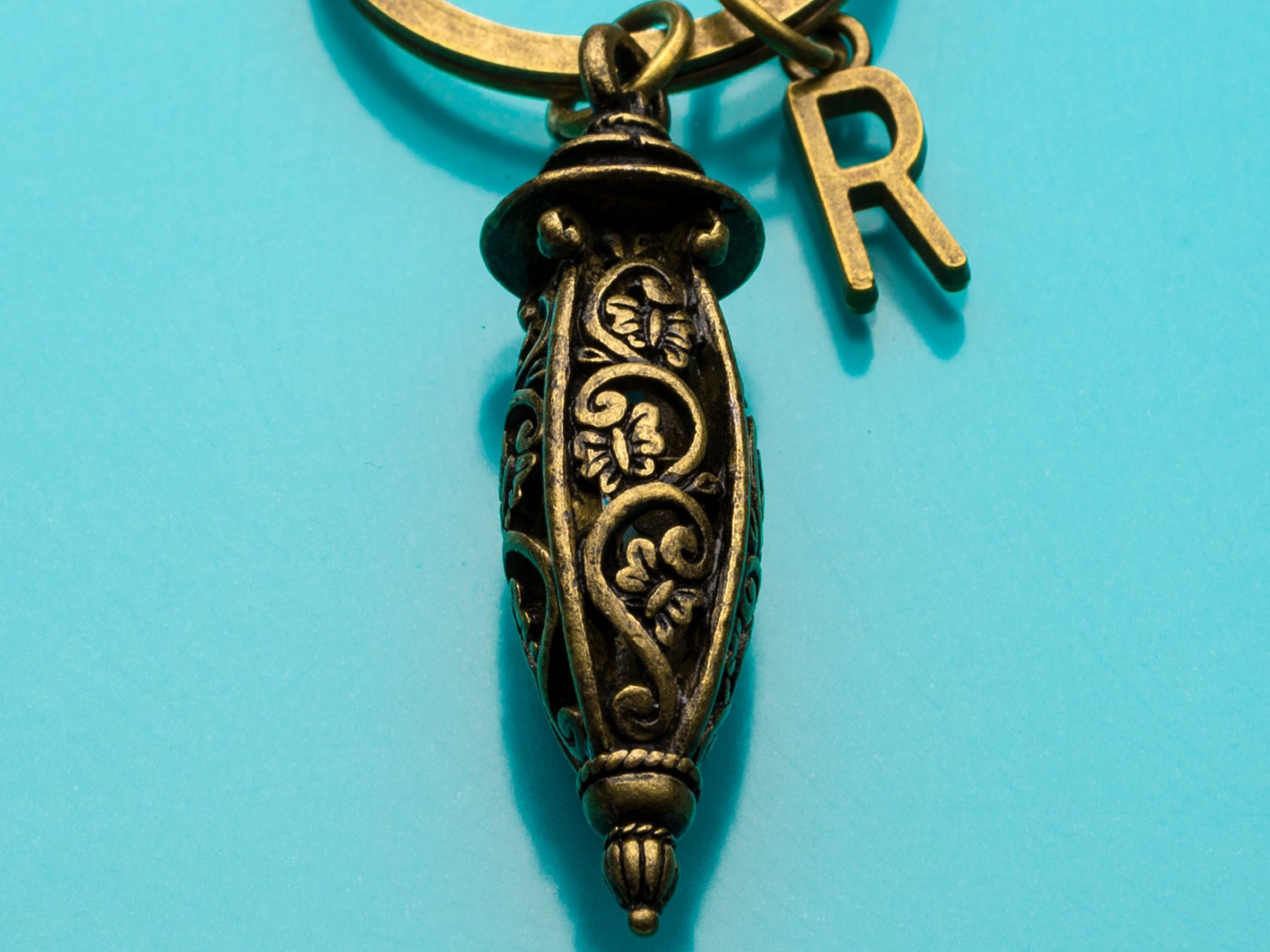 Asian Scroll Drop Keychain Bronze Asian Scroll Drop Key Ring | Etsy