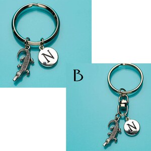 Alligator Keychain, Alligator Key Ring, Crocodile, Gator, Initial ...