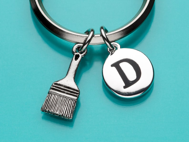 Paint Brush Keychain Paint Brush Key Ring Tool Charm | Etsy