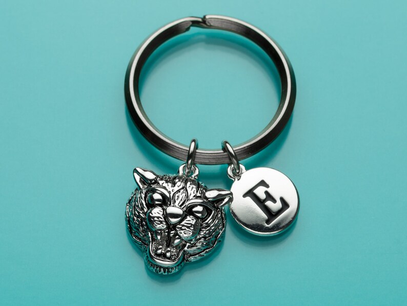 Wildcat Keychain, Wildcat Key Ring, Cat Charm, Jungle Charm,mascot ...