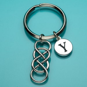 Double Infinity Knot Keychain, Infinity Symbol Key Ring, Forever Charm ...
