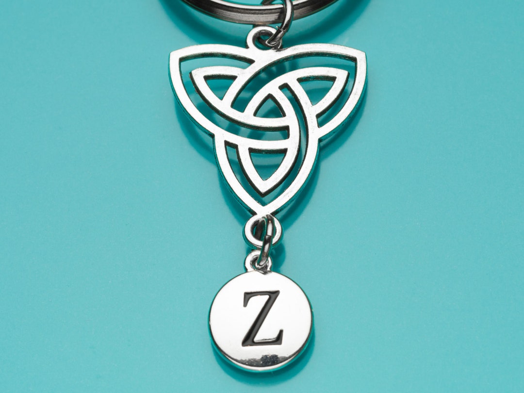 Celtic Knot Keychain, Celtic Knot Key Ring, Irish Symbol, Initial ...
