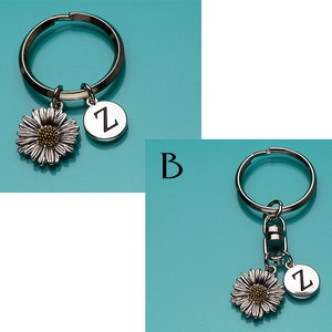 Daisy Keychain, Daisy Key Ring, Flower Keychain, Garden Keychain ...